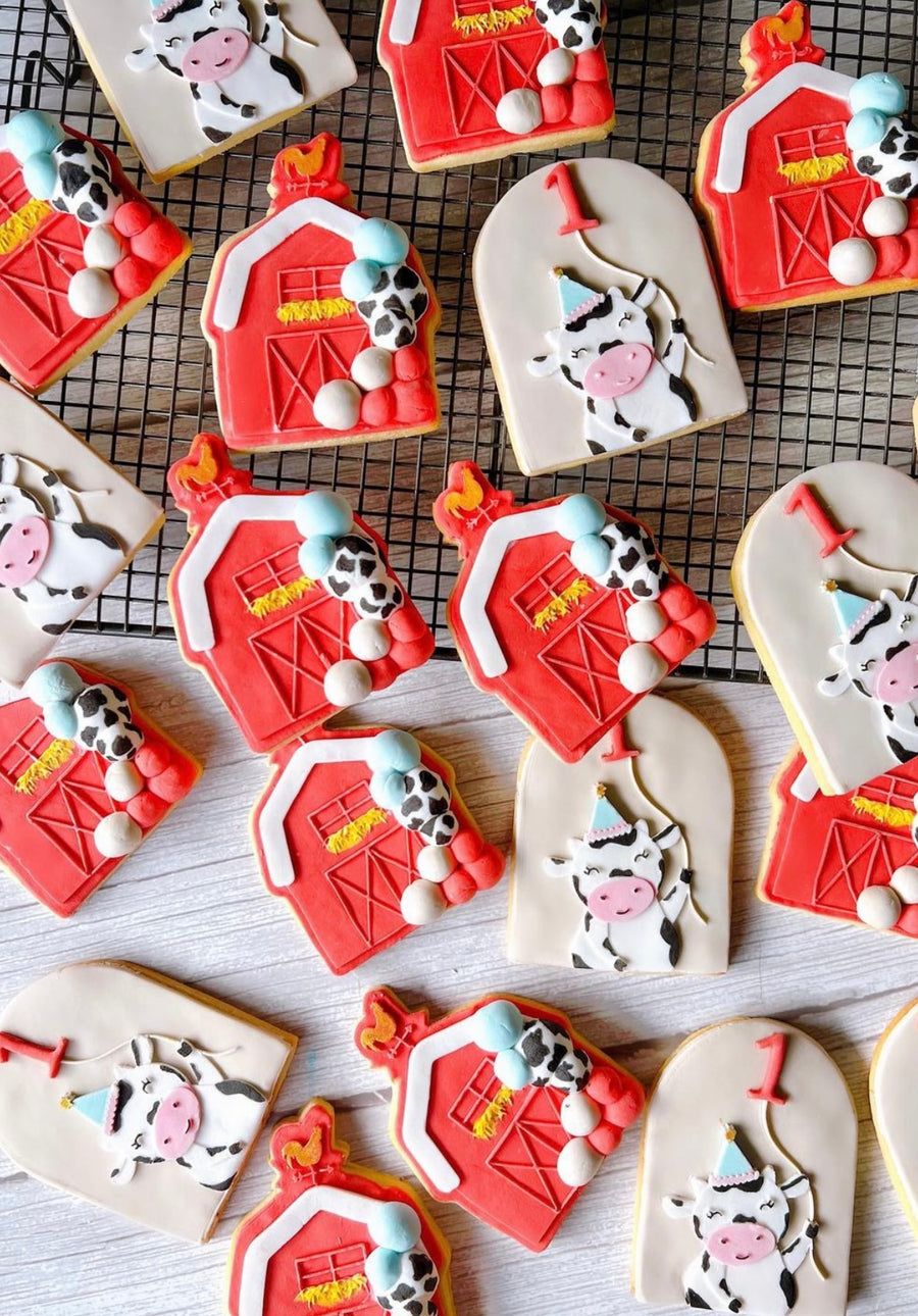 Party cow in arch with matching numbers 0-9 stamp and cutter set– Boss ...